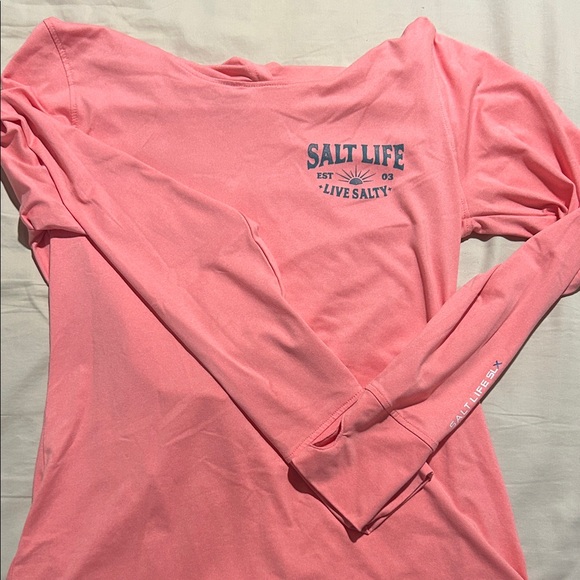 Salt Life | Tops | Salt Life Long Sleeve Performance Shirt With Hood ...